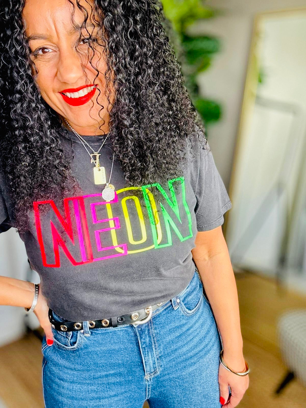 Neon graphic t shirt – Neon Marl