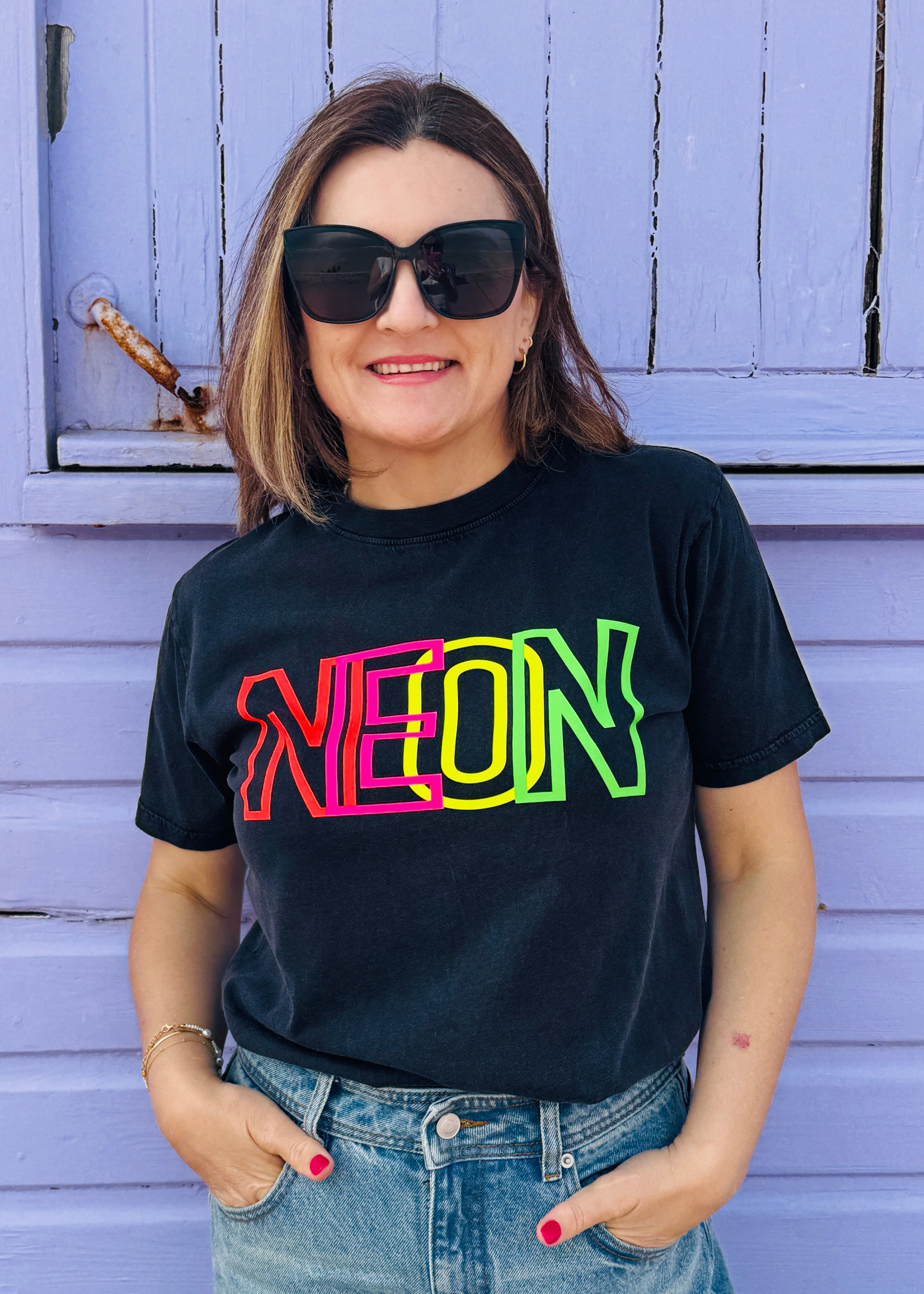 Neon graphic t shirt – Neon Marl