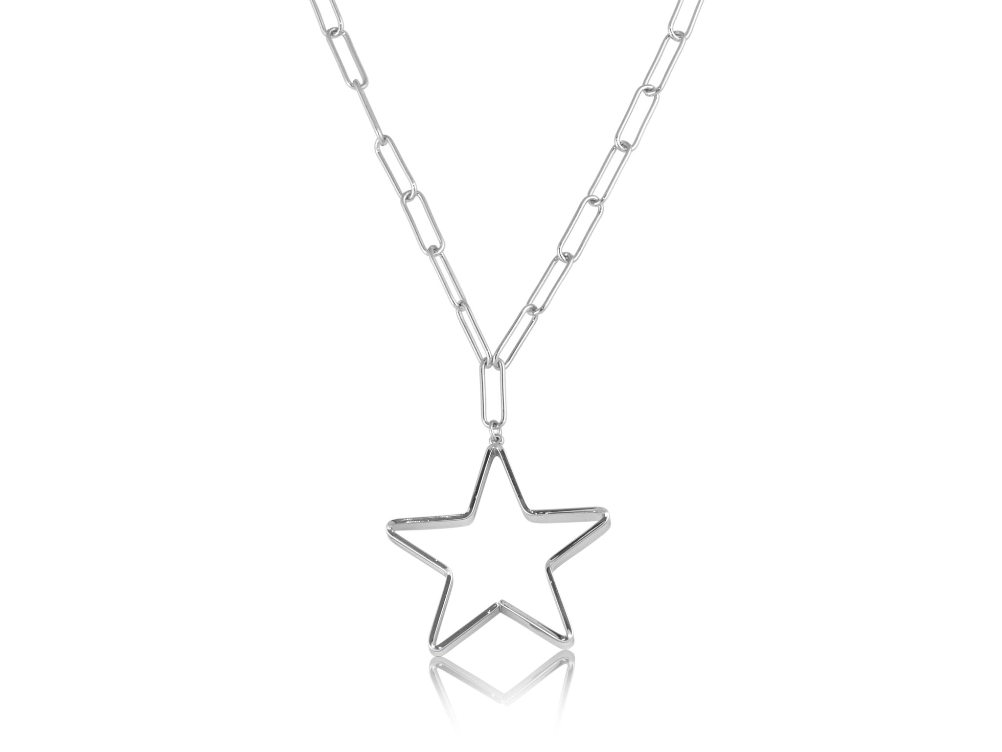 Silver Star Chain necklace – Neon Marl