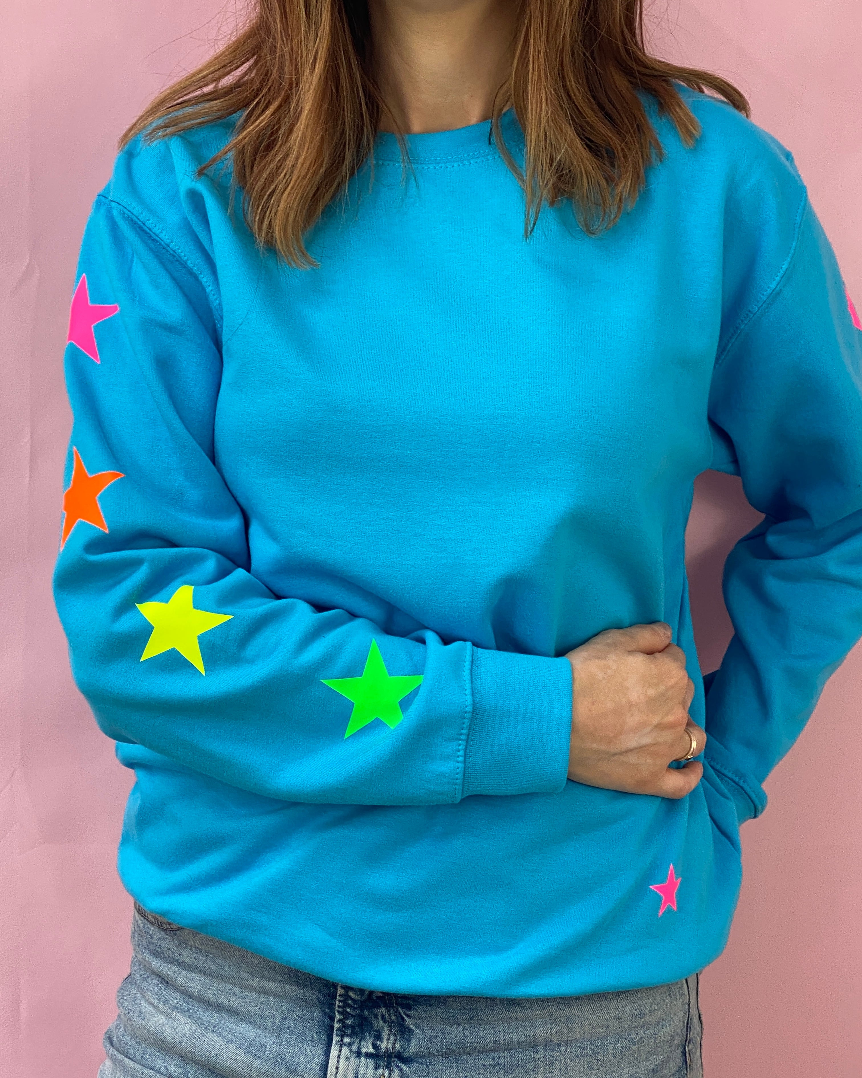 Neon Star Sleeve sweatshirt – Neon Marl