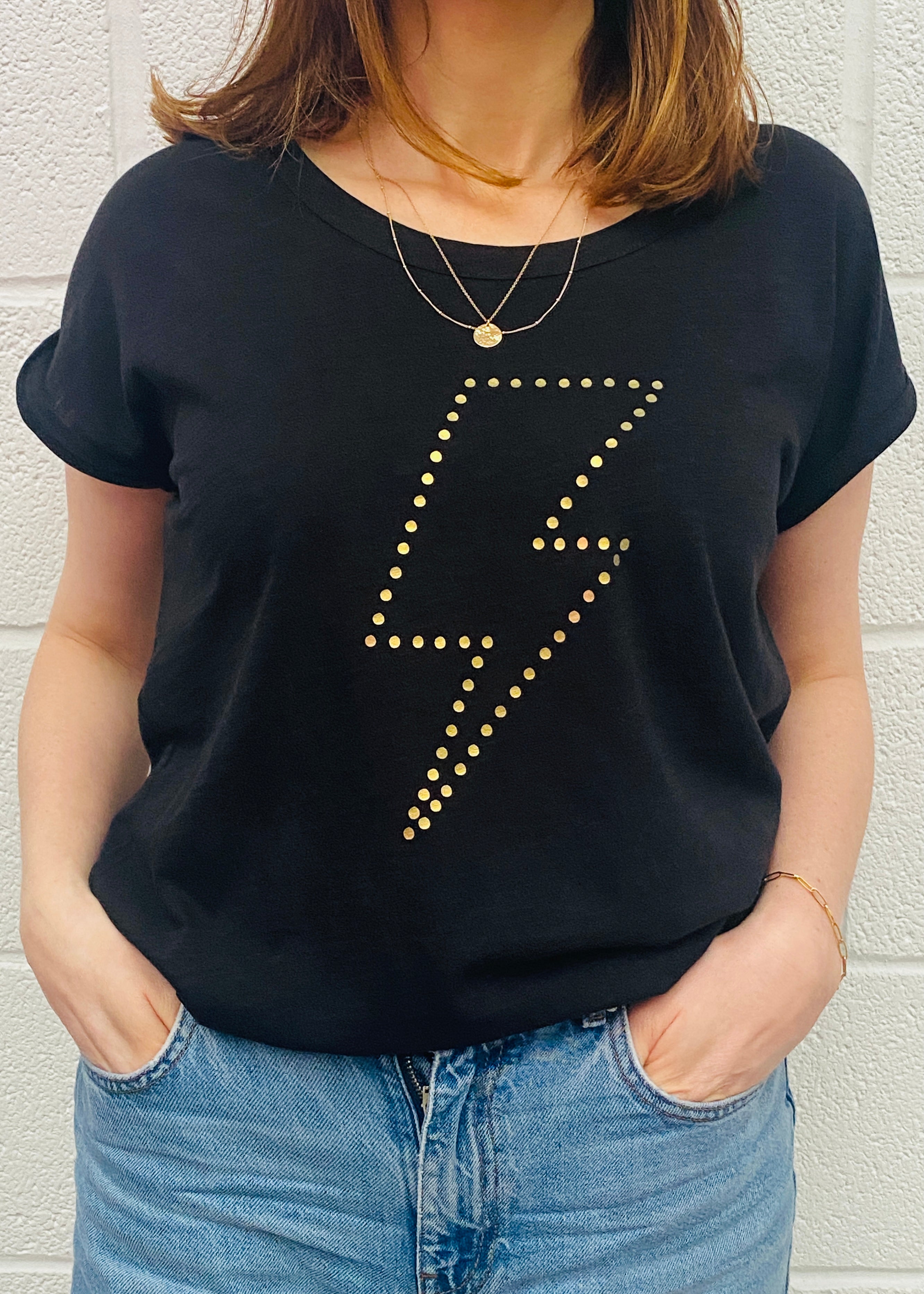 Paige Dot Bolt t shirt – Neon Marl